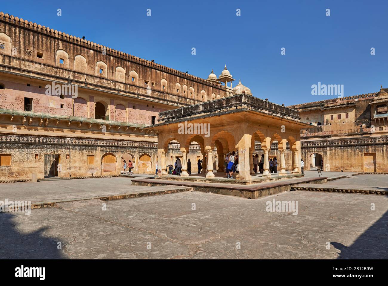 inner courtyard of Amer Fort, Jaipur, Rajasthan, India Stock Photo - Alamy