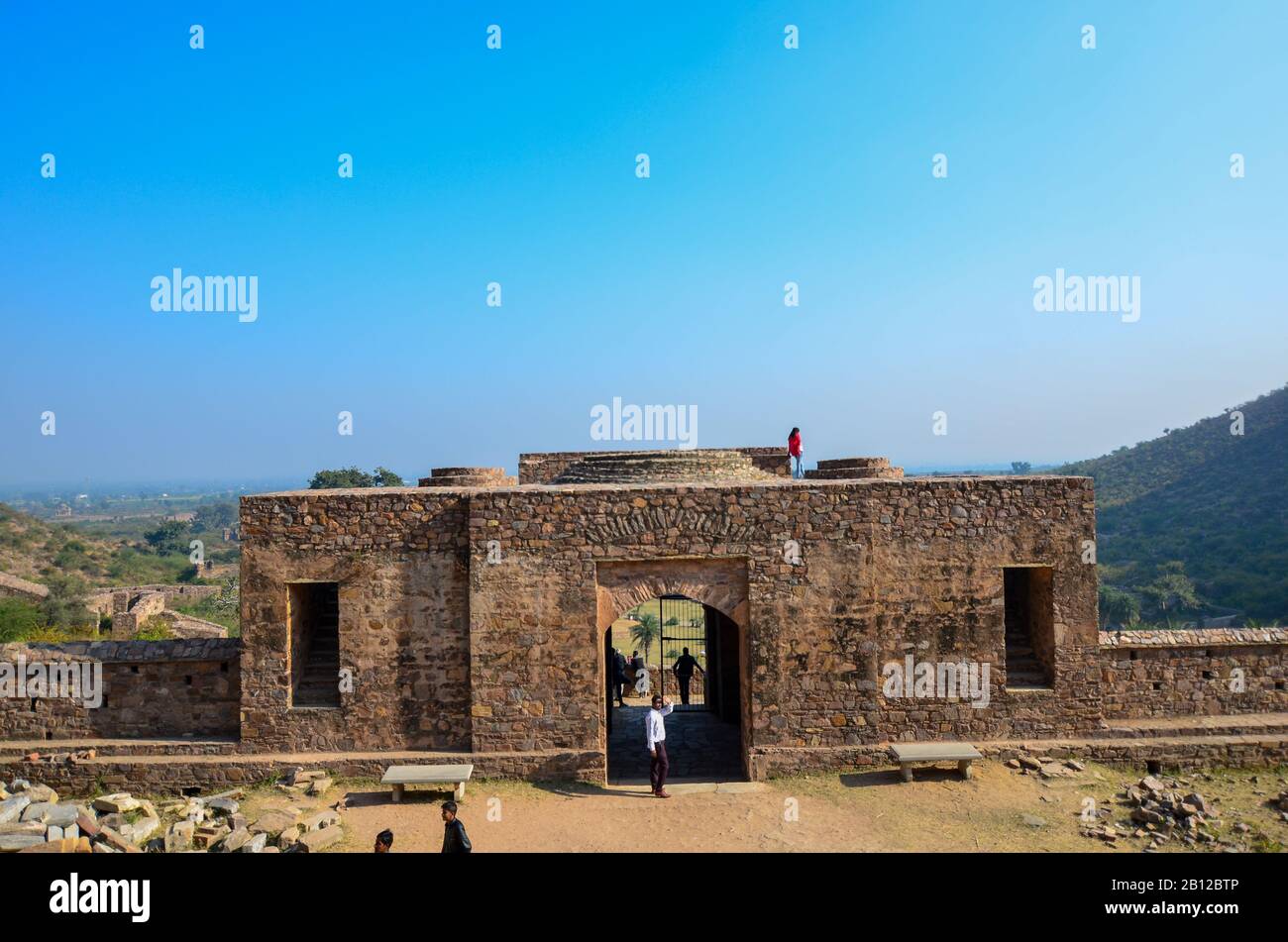 Ruins of 17th century Bhangarh Fort at Alwar Village in Rajasthan ...