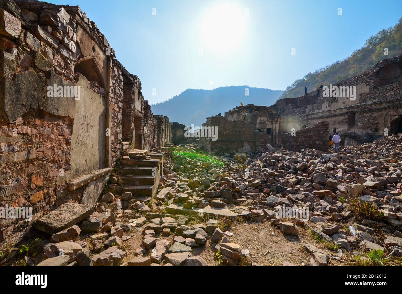 Ruins of 17th century Bhangarh Fort at Alwar Village in Rajasthan ...