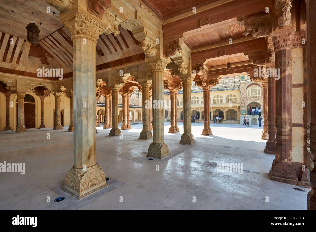 columns in Amer Fort, Jaipur, Rajasthan, India Stock Photo - Alamy