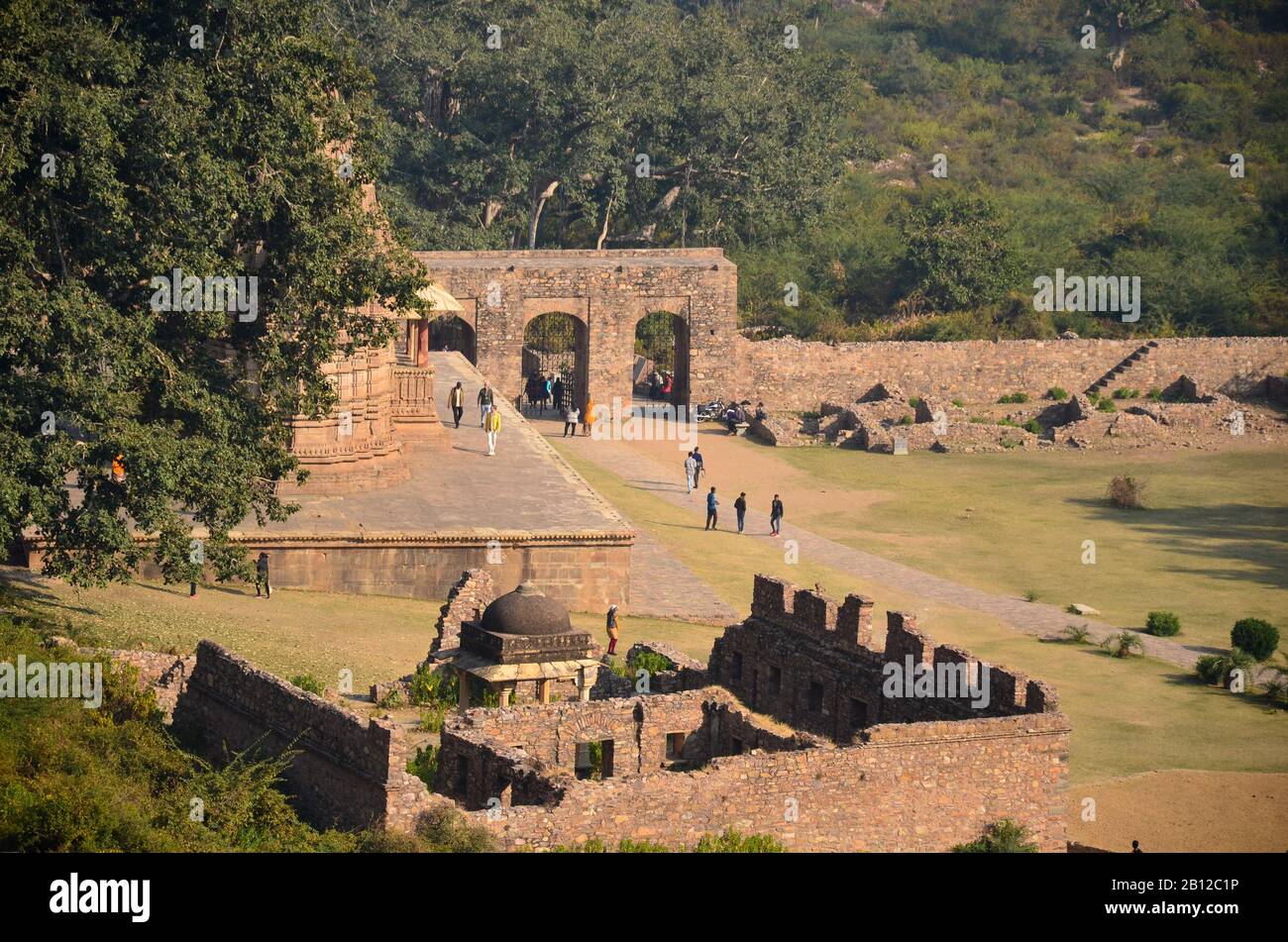 Ruins of 17th century Bhangarh Fort at Alwar Village in Rajasthan ...