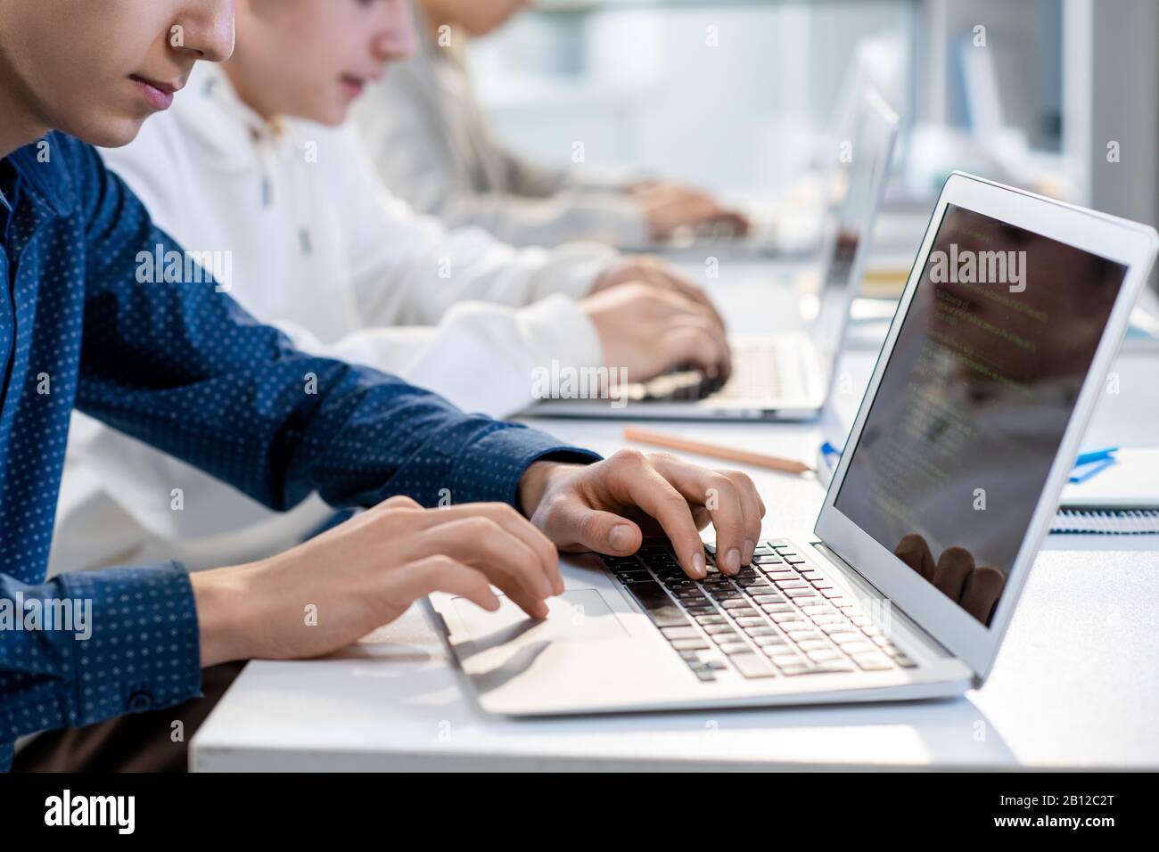 Computer communication working laptop contemporary hi-res stock ...