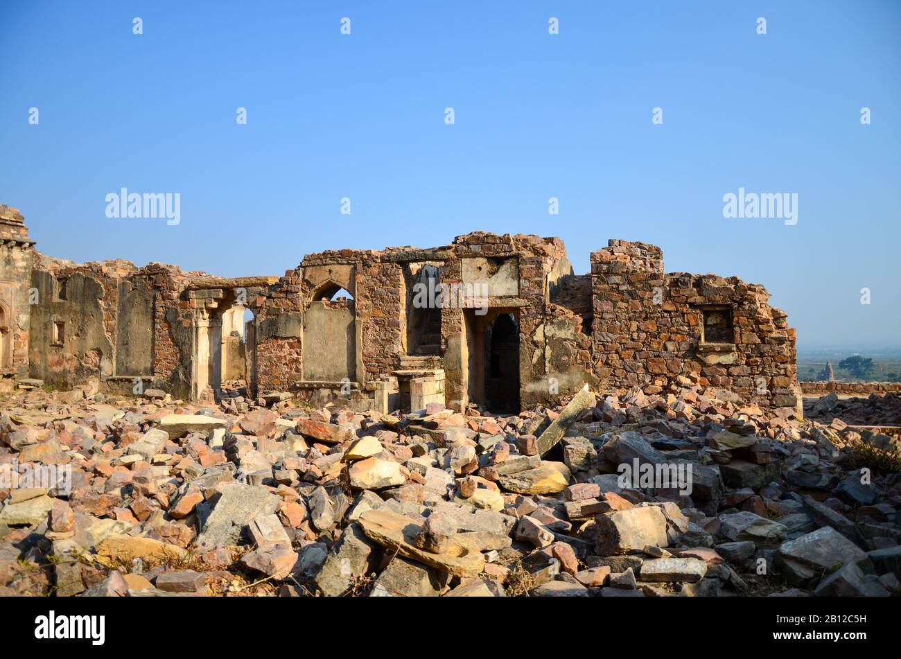 Ruins of 17th century Bhangarh Fort at Alwar Village in Rajasthan ...