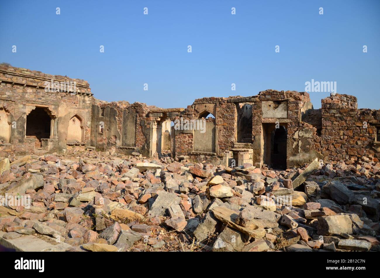 Ruins of 17th century Bhangarh Fort at Alwar Village in Rajasthan ...