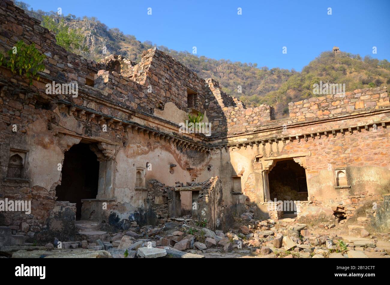 Ruins of 17th century Bhangarh Fort at Alwar Village in Rajasthan ...