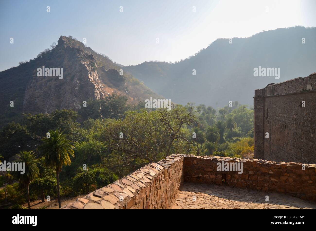 Ruins of 17th century Bhangarh Fort at Alwar Village in Rajasthan ...