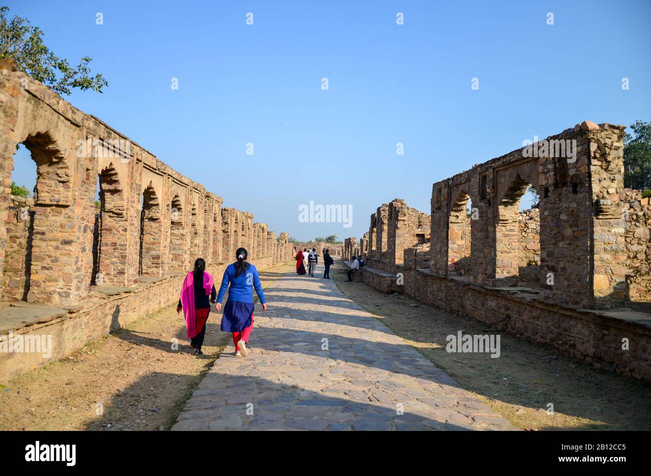 Ruins of 17th century Bhangarh Fort at Alwar Village in Rajasthan ...