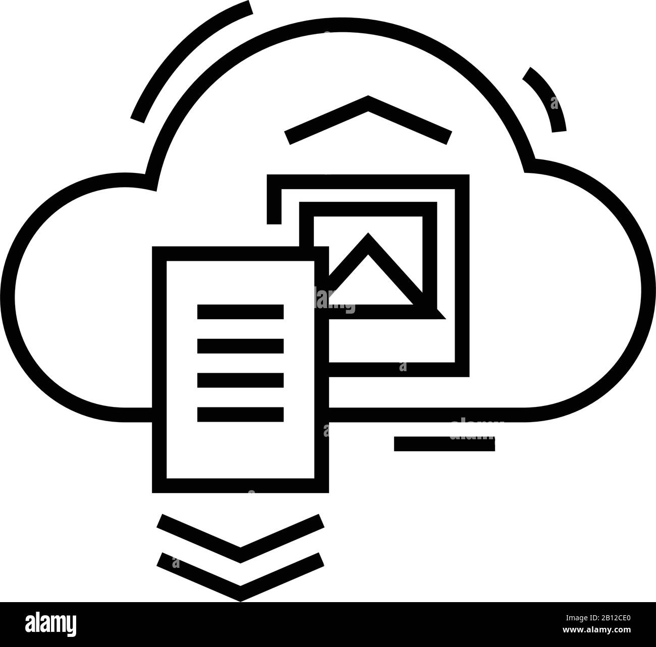 Cloud storage line icon, concept sign, outline vector illustration, linear symbol Stock Vector ...