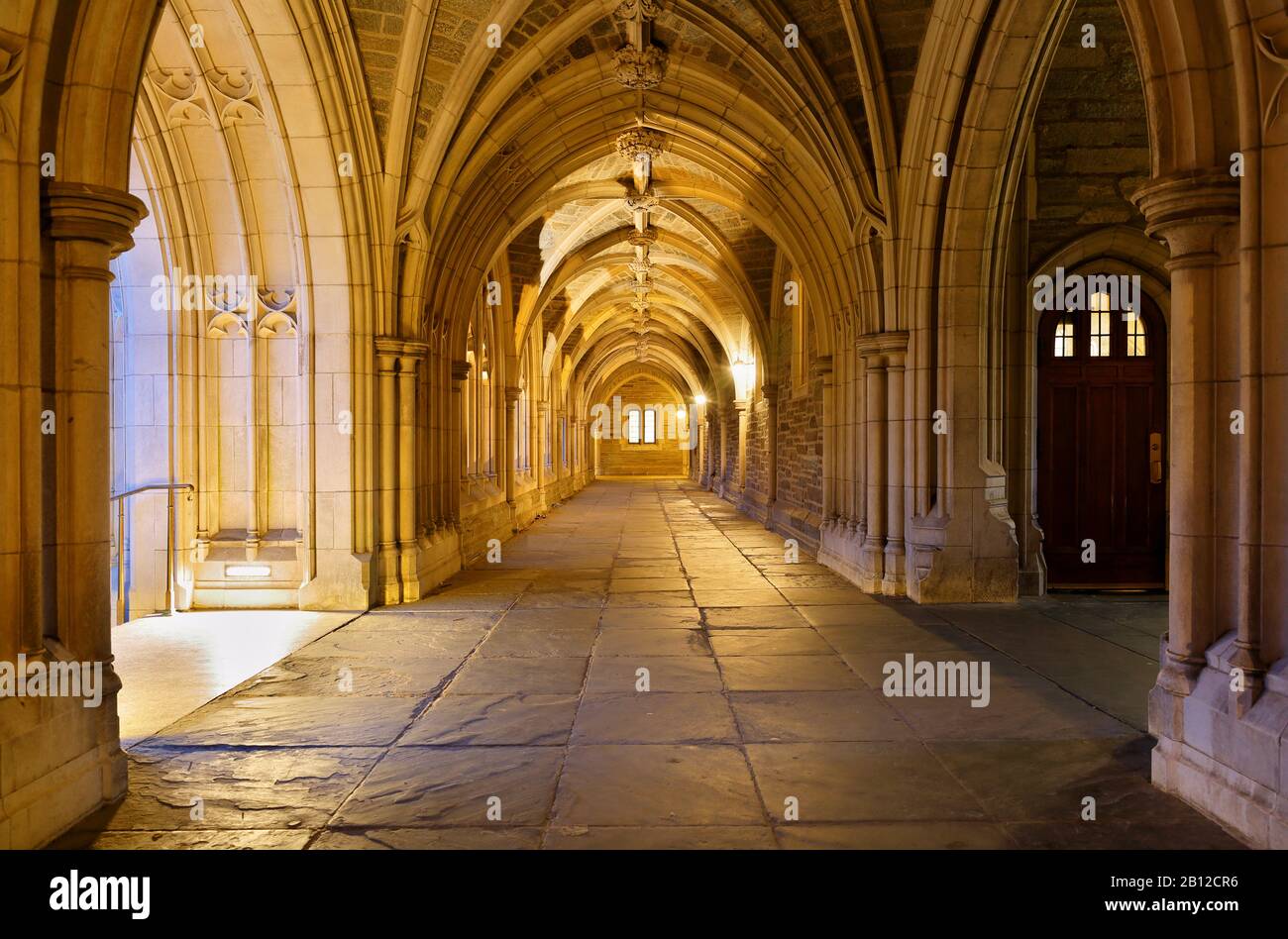 The Arched Hallway of Holder Hall on the campus of Princeton University ...