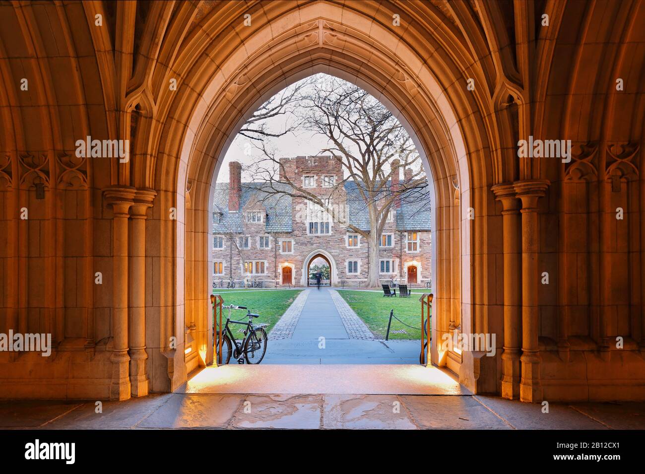 The Arched Hallway of Holder Hall on the campus of Princeton University ...