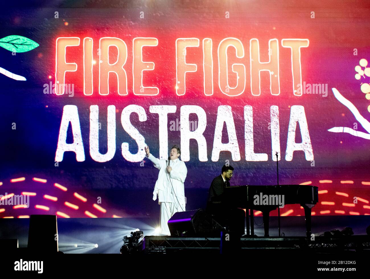 k.d. lang at Fire Fight Australia at the ANZ Stadium Sydney Australa 16 ...