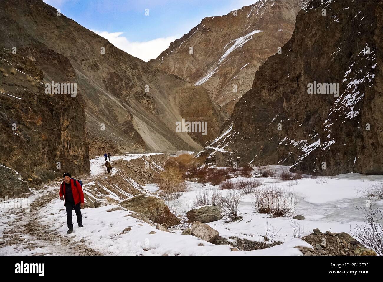 Snow leopard expedition. Rumbak valley, Hemis national park. Ladakh ...