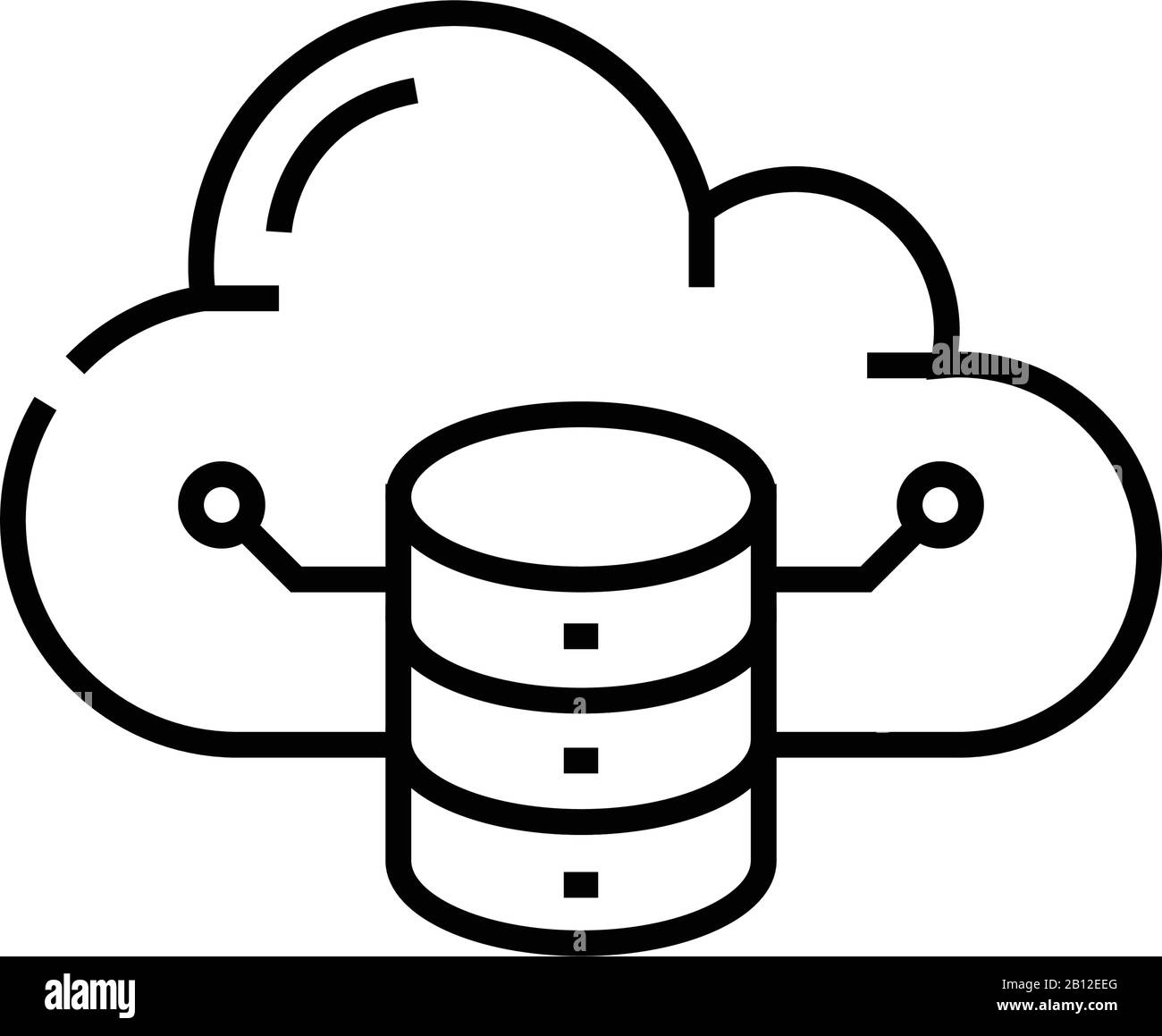Cloud Power Line Icon Concept Sign Outline Vector Illustration cloud-power-line-icon-concept-sign-outline-vector-illustration