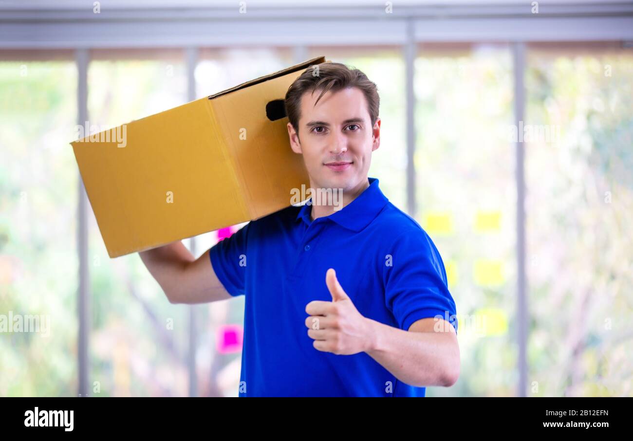 Mailman package hi-res stock photography and images - Alamy