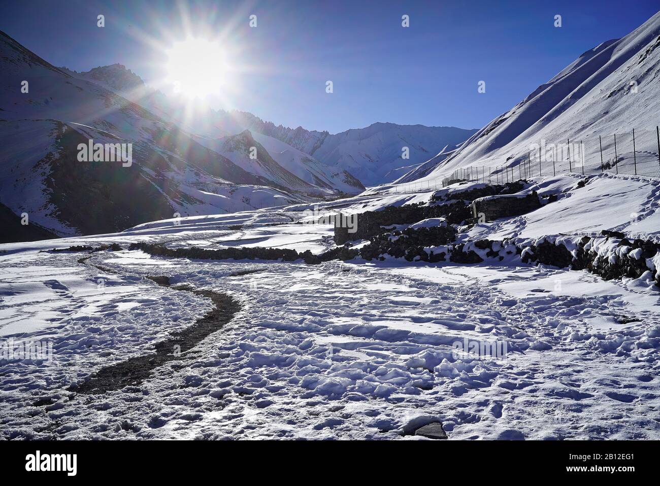 Rumbak valley. Hemis national park. Ladakh, Himalayas. India Stock ...