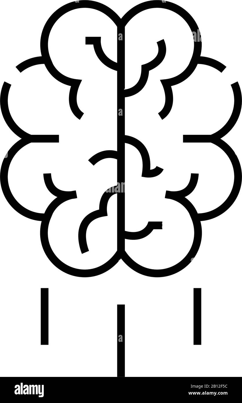Brainstorm line icon, concept sign, outline vector illustration, linear ...
