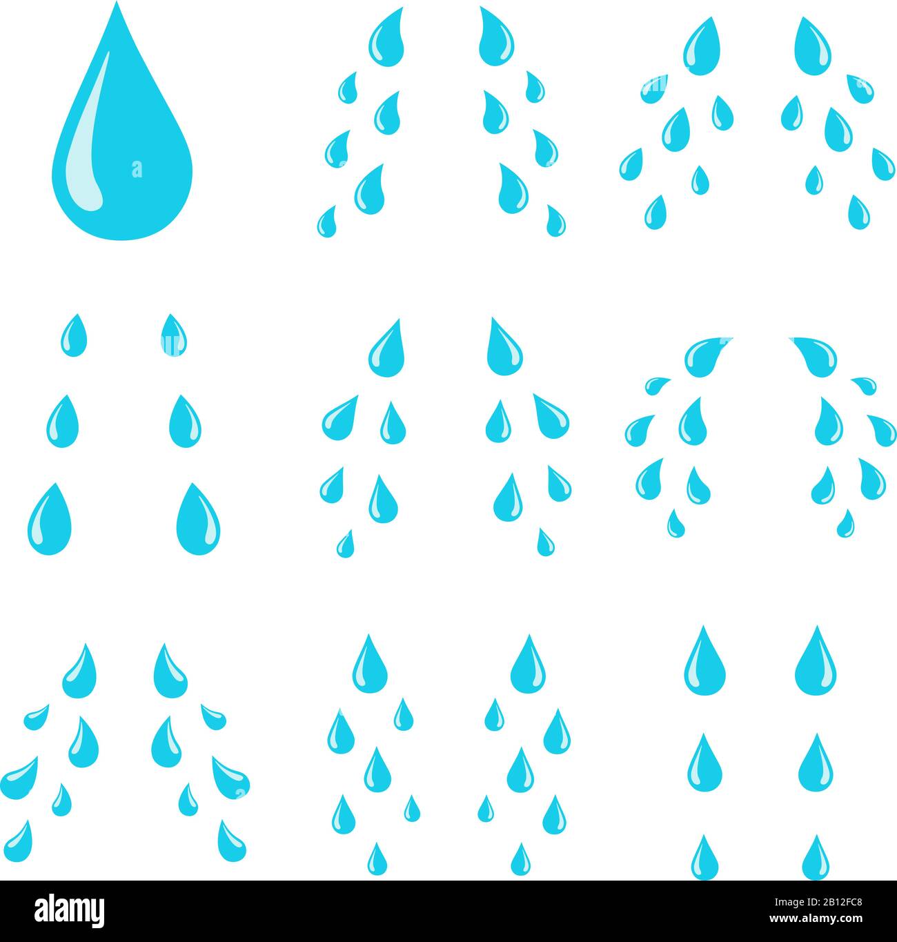 Tears drops. Sorrow weeping cry streams, tear blob or sweat drop ...