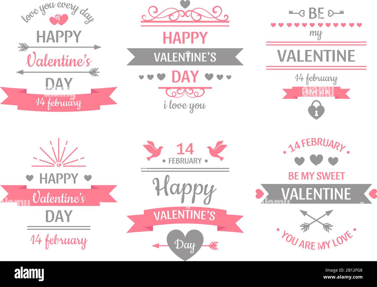 Valentine's day vintage illustration hi-res stock photography and ...