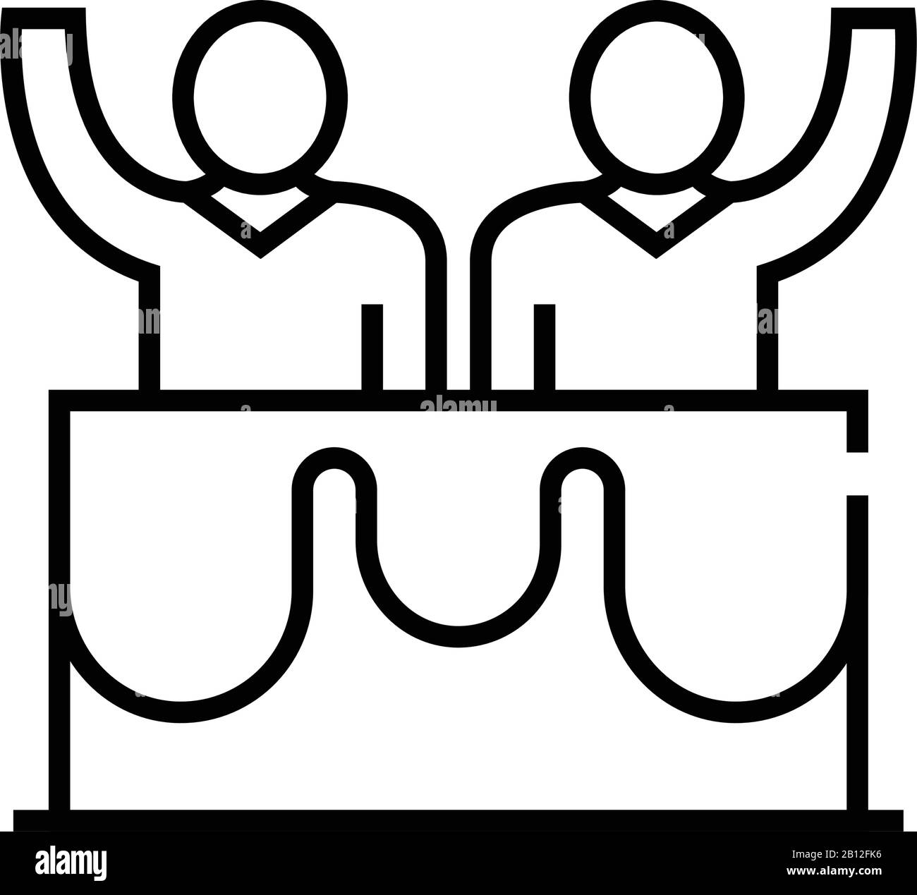 Business solutions line icon, concept sign, outline vector illustration ...