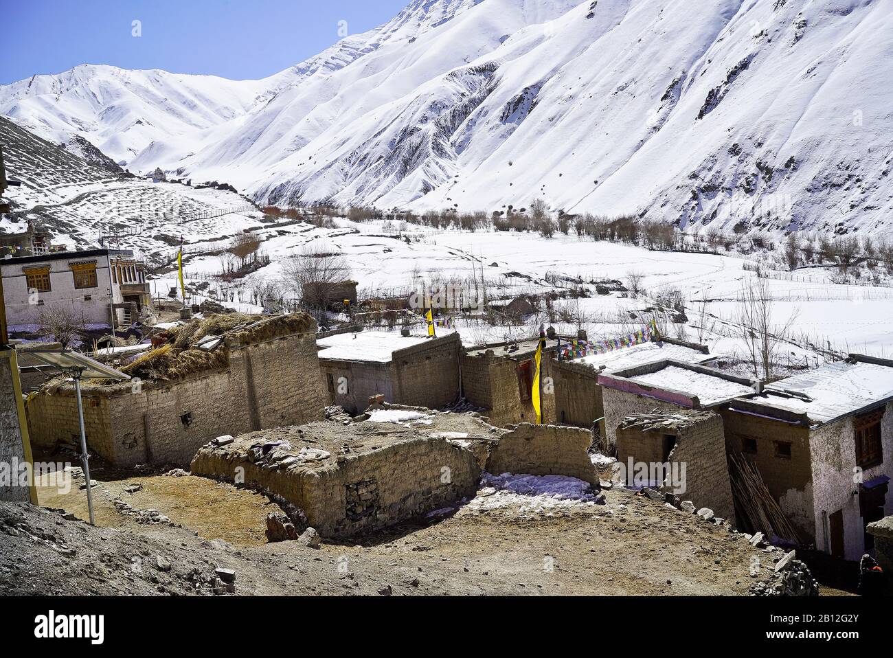 Rumbak village. Hemis National Park. Himalayas. Ladakh, India Stock ...