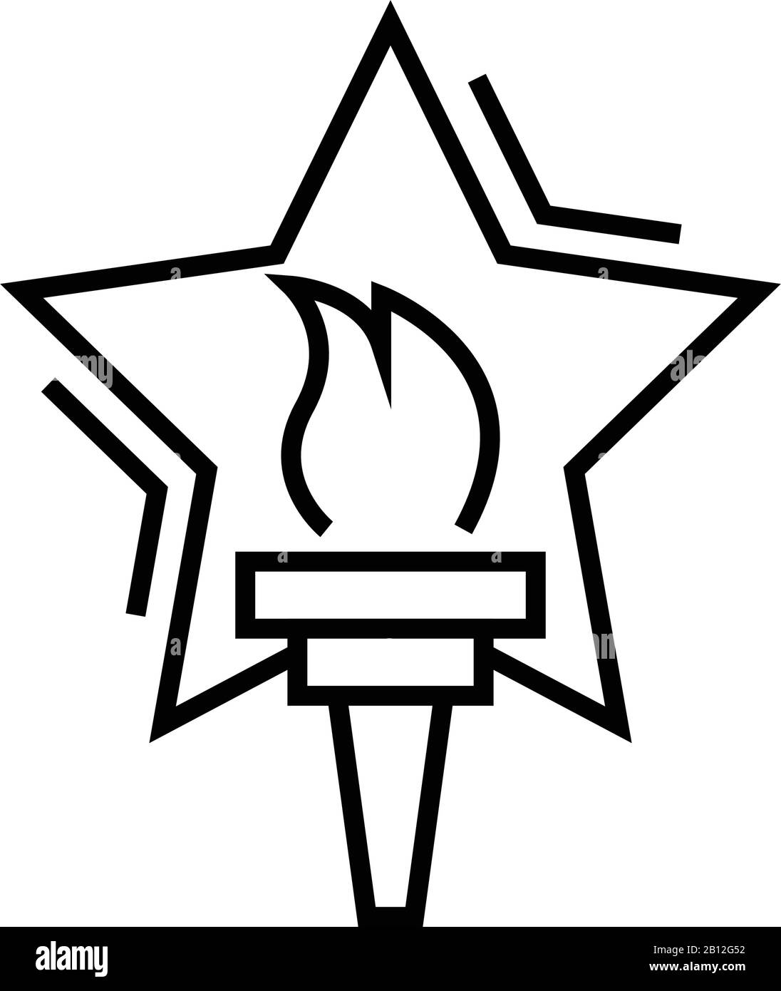 Business victory line icon, concept sign, outline vector illustration ...