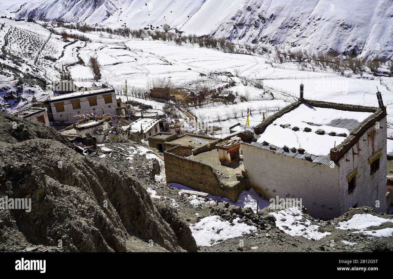 Rumbak village. Hemis National Park. Himalayas. Ladakh, India Stock ...