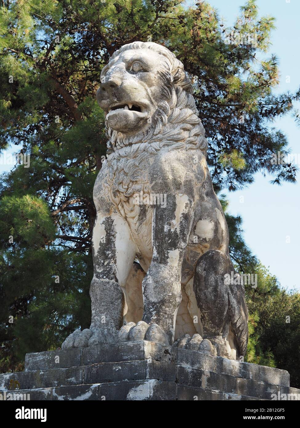 The Lion of Amphipolis. Funerary or triumphal monument of the 4th ...