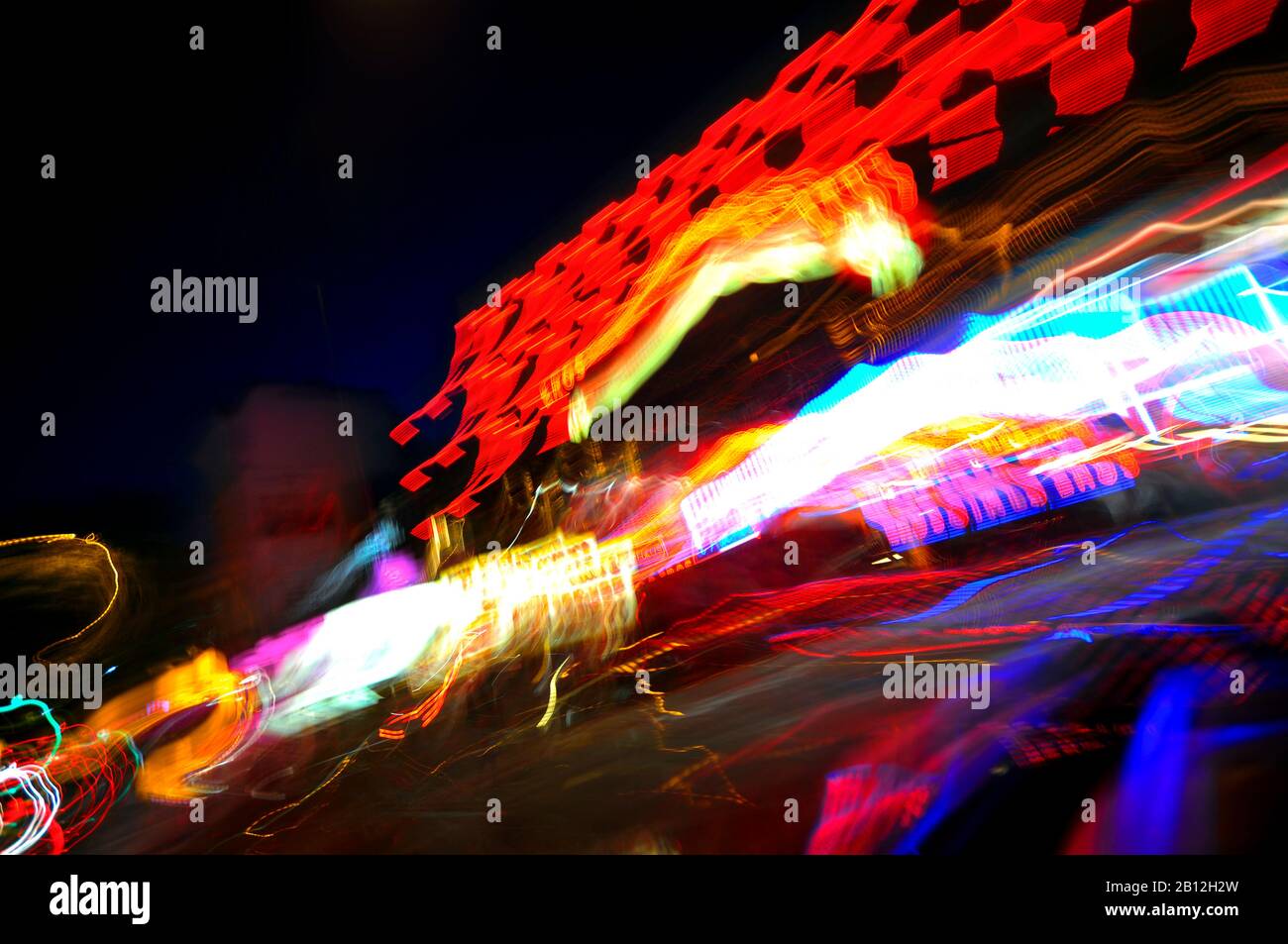 Light trails,red light district,Reeperbahn,Hamburg,Germany,Europe Stock ...