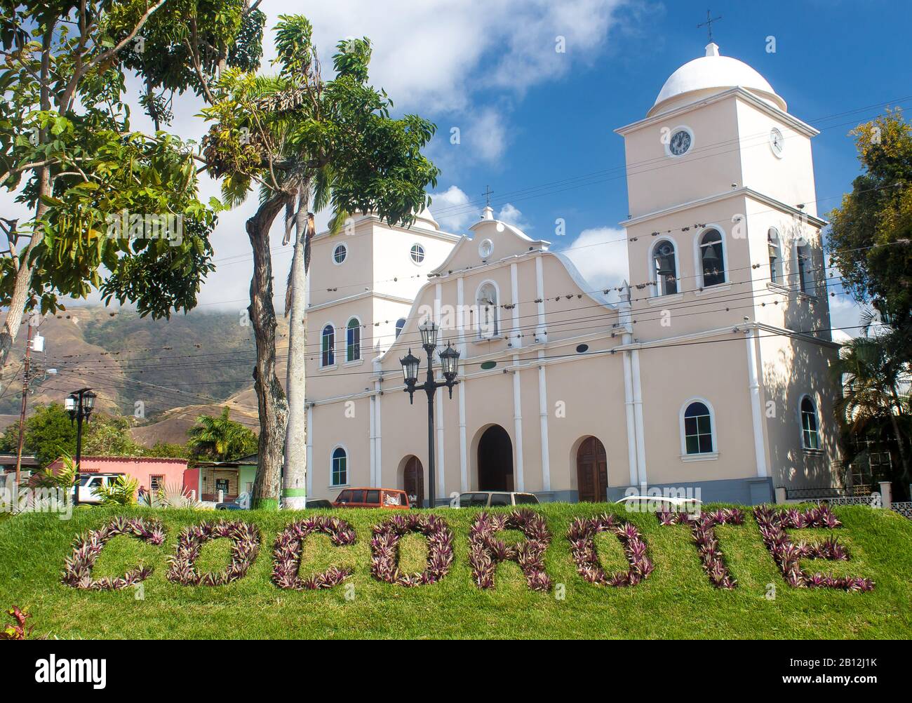 Catholic church from the colonial era, in the town of Cocorote in ...
