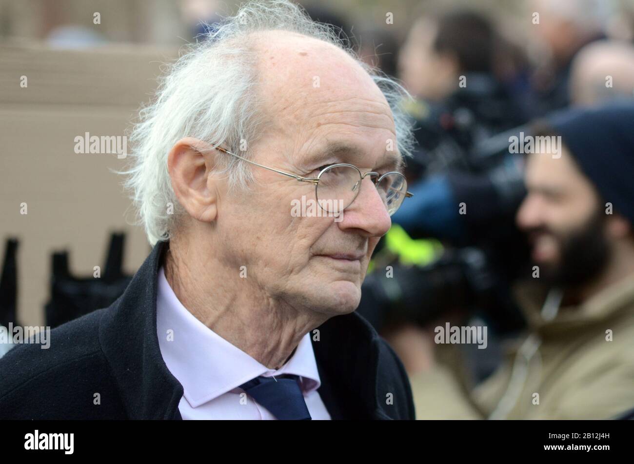 London, UK, 22 Feb 2020 John Shipton, father of Julian Assange. Rally ...