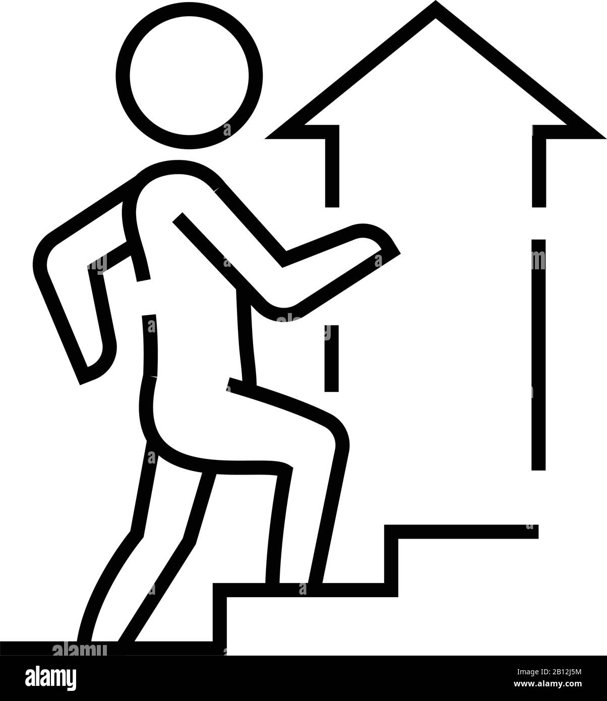 Career prospects line icon, concept sign, outline vector illustration ...