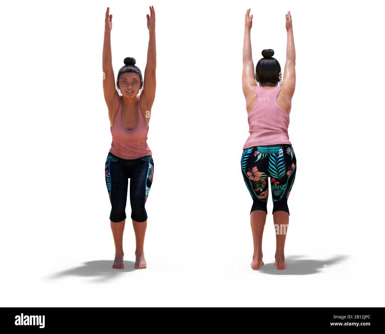 Yoga poses black background Cut Out Stock Images & Pictures - Alamy