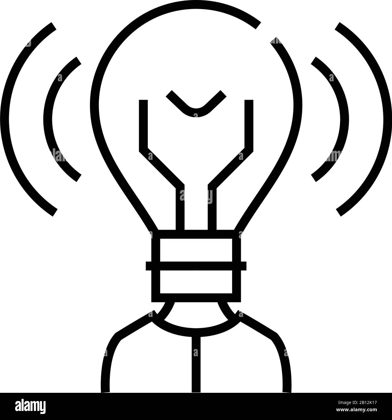 Bright line icon, concept sign, outline vector illustration, linear ...