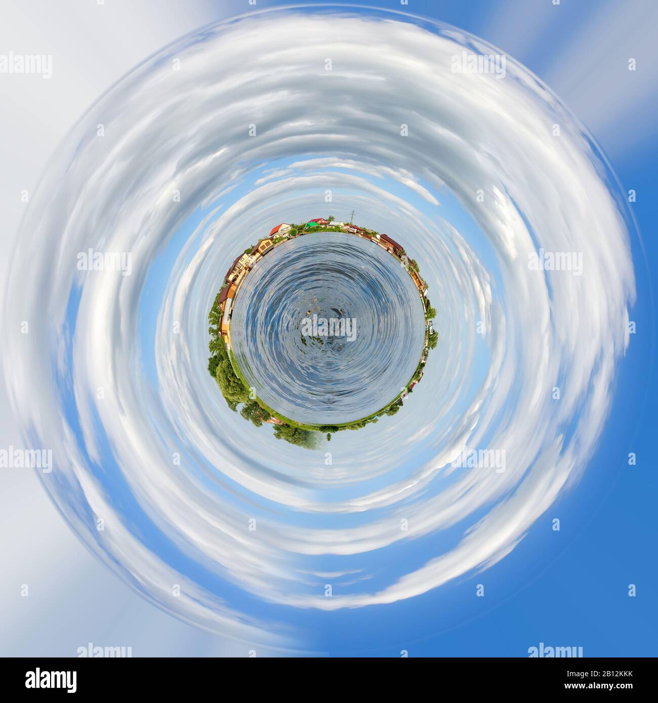 Round landscape in the shape of a planet Stock Photo - Alamy