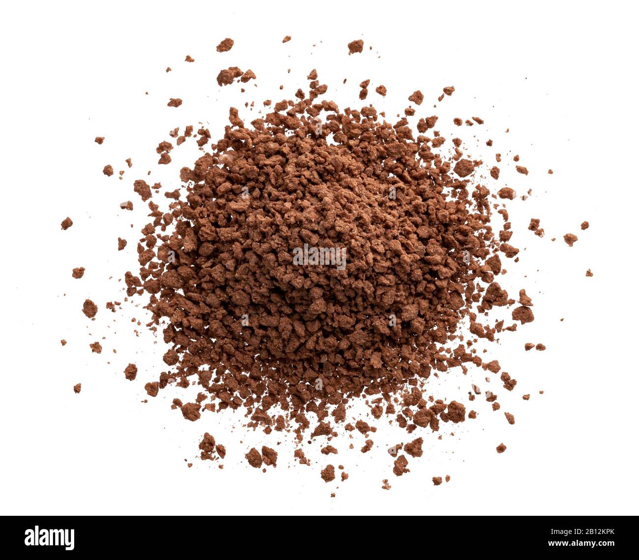 Pile of cocoa powder isolated on white background, top view Stock Photo ...