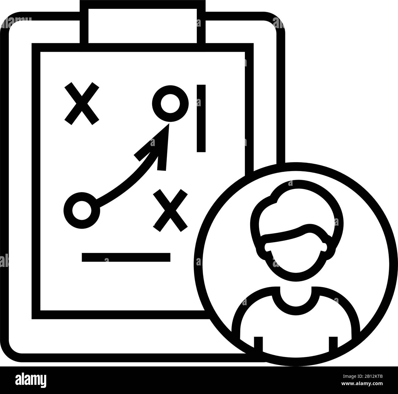 Choosing combination line icon, concept sign, outline vector ...