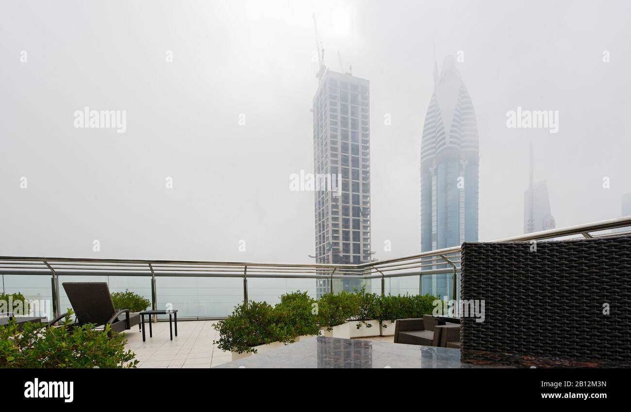 Rooftop terrace of a hotel,Dubai,UAE Stock Photo - Alamy