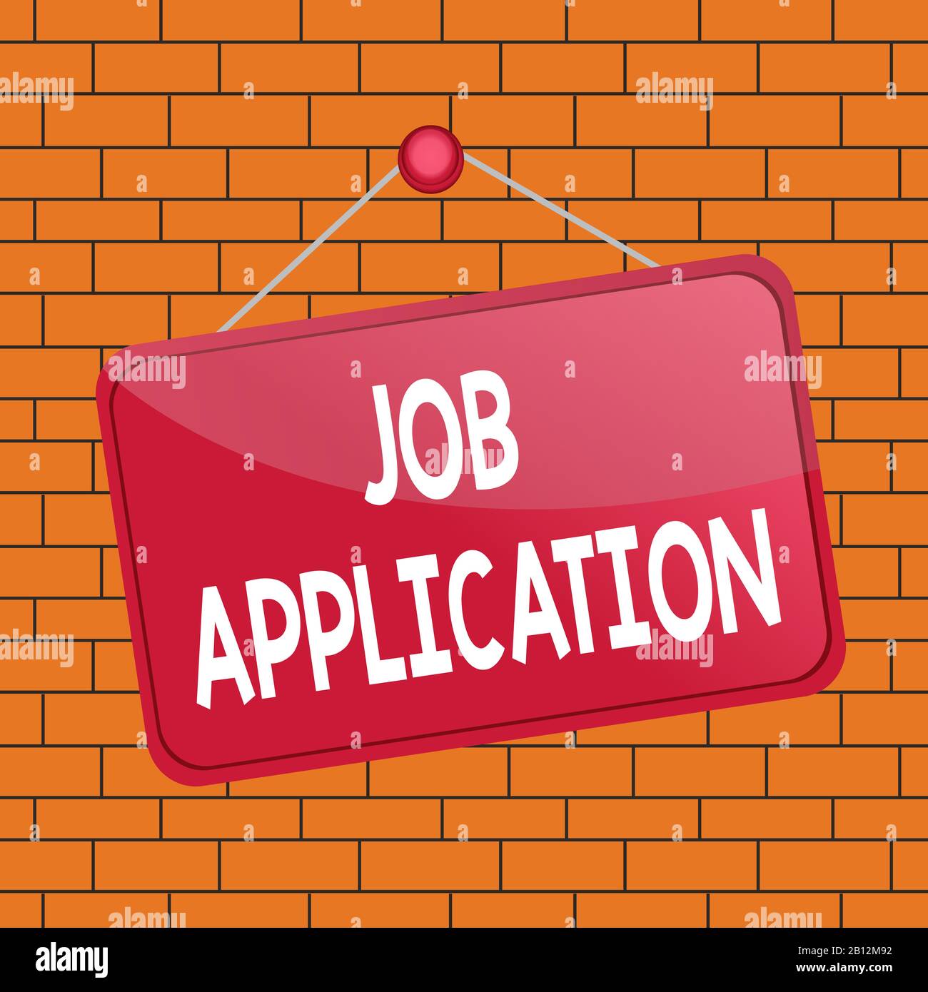 Text sign showing Job Application. Business photo text paper which ...