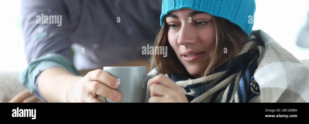 Happy sick girl Stock Photo - Alamy