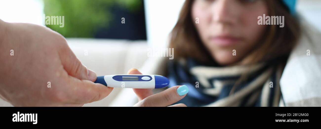 High-tech modern thermometer Stock Photo - Alamy