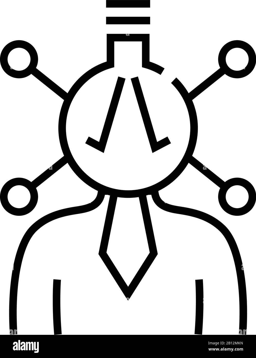 Complicated tasks line icon, concept sign, outline vector illustration ...