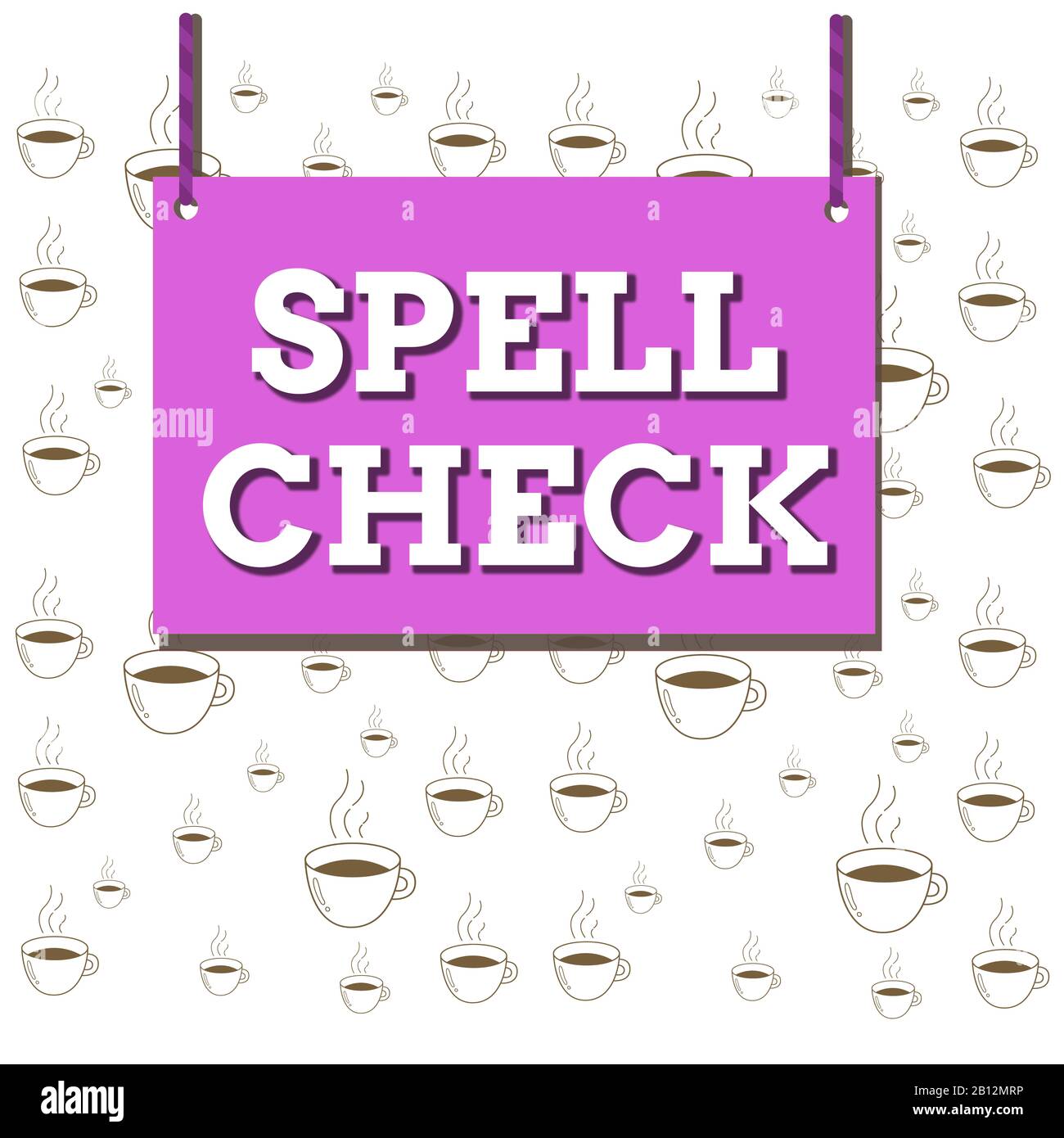 Writing note showing Spell Check. Business concept for to use a computer program to find and ...