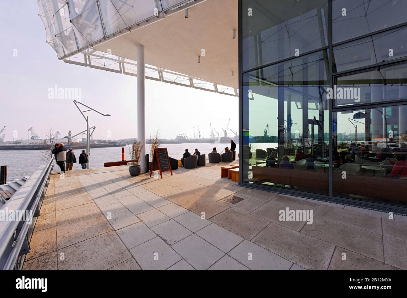Exterior,terrace to the River Elbe,UNILEVER German headquarters,office ...