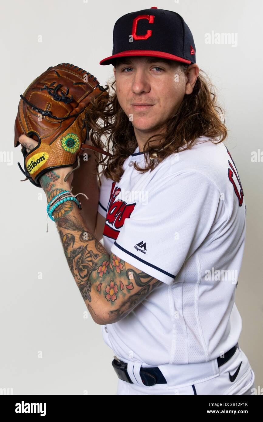 Cleveland Indians pitcher Mike Clevinger poses for a portrait during ...