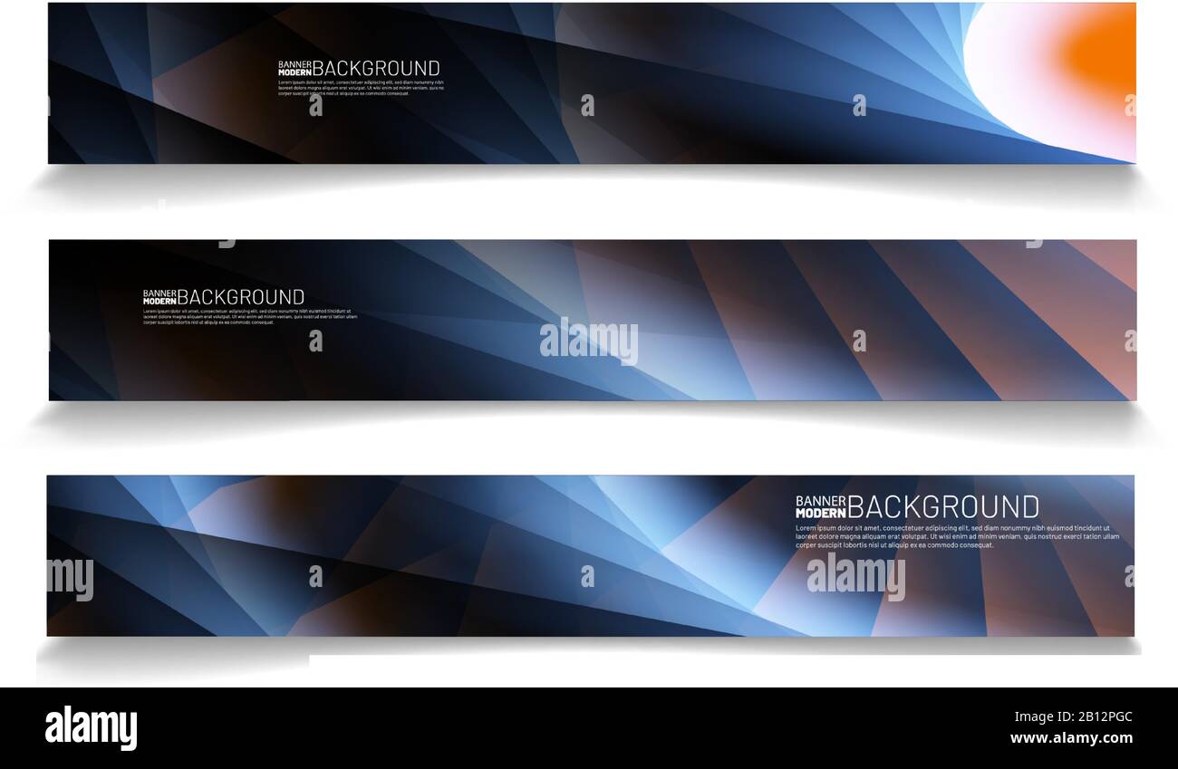 Modern web banner background. abstract vector template design Stock ...