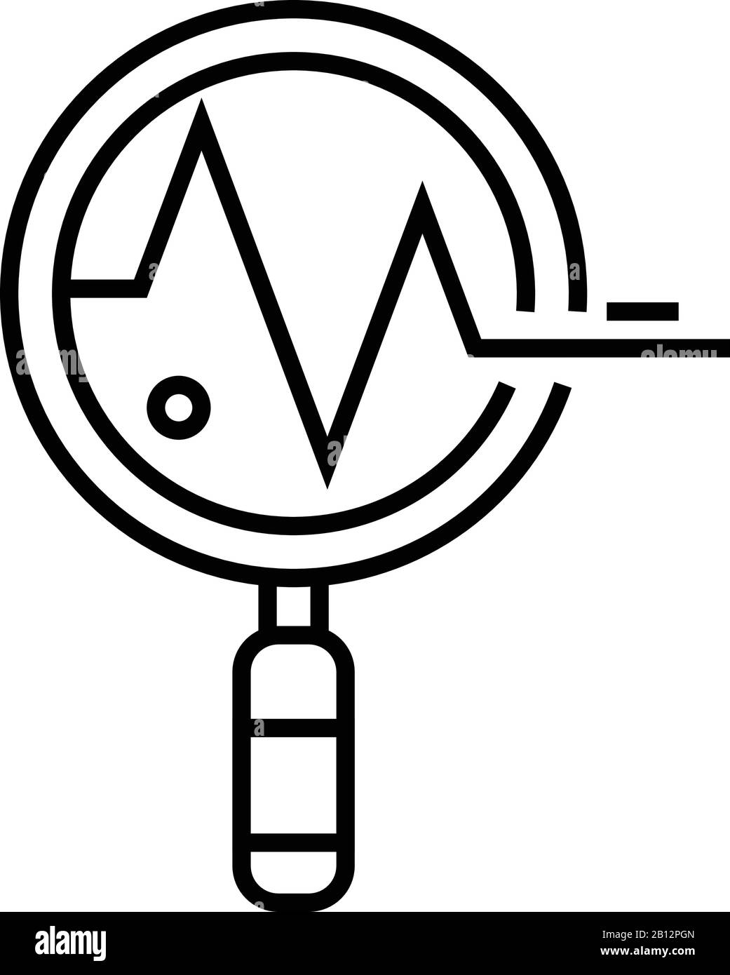 Chart information line icon, concept sign, outline vector illustration ...