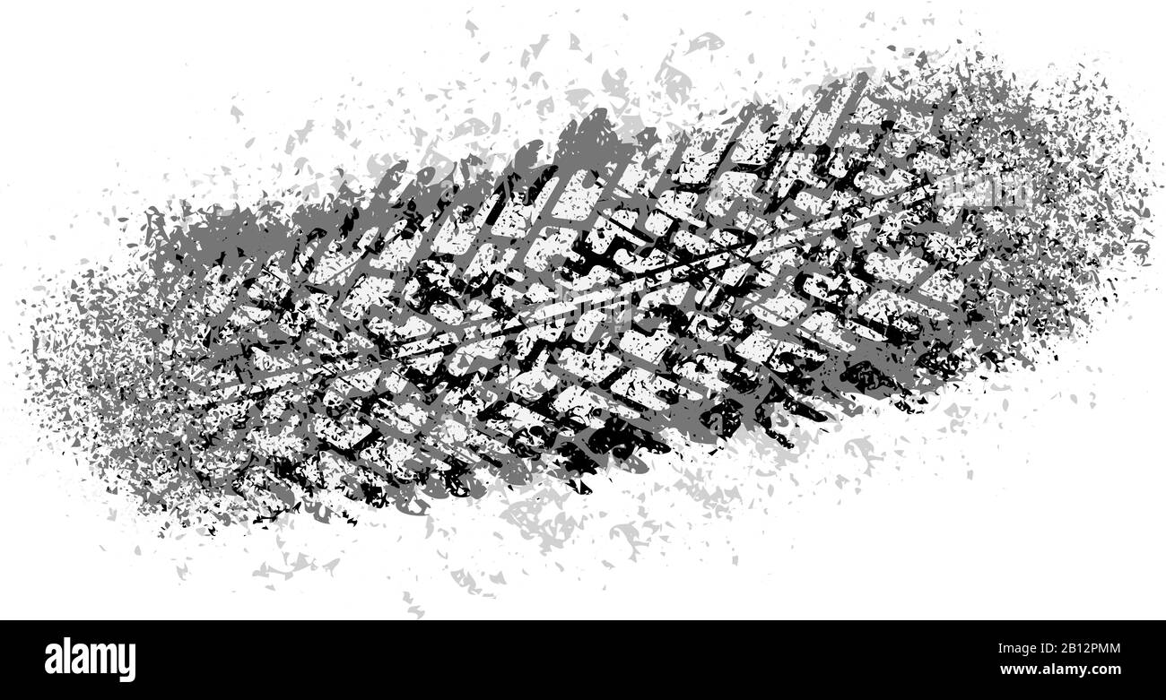 Vector trail design trace of the tyre in grunge style for your design ...