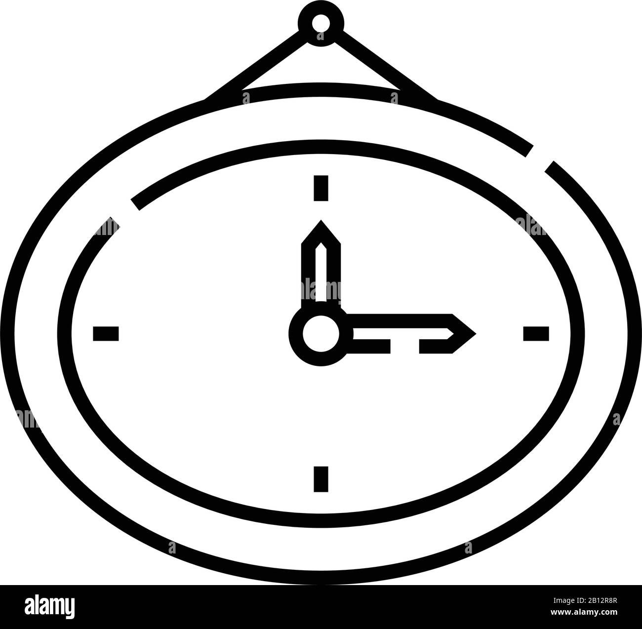 Clocks line icon, concept sign, outline vector illustration, linear ...