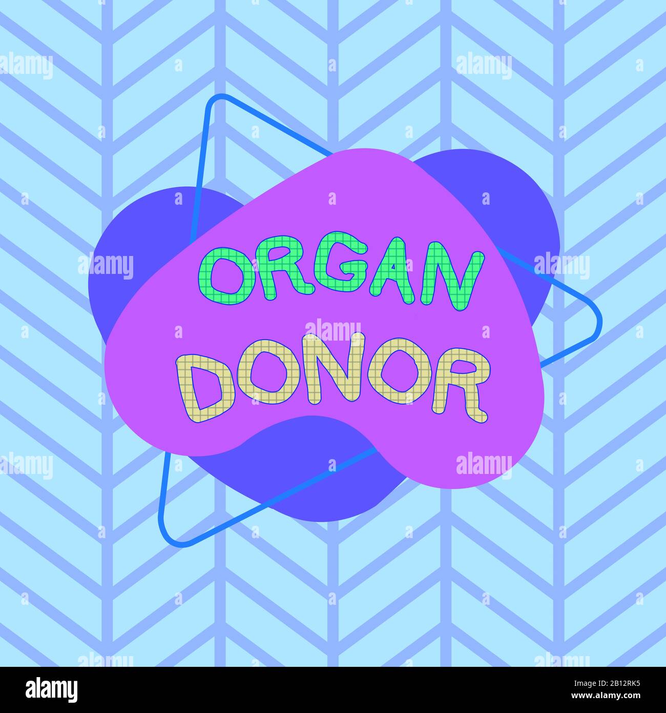 Text sign showing Organ Donor. Business photo text the act of donating ...