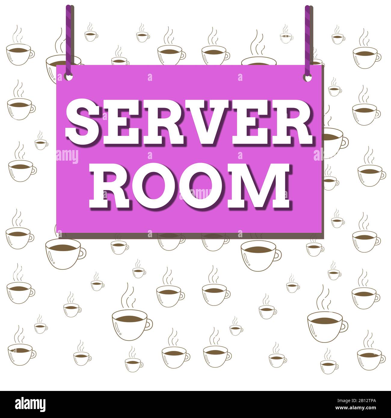 Writing note showing Server Room. Business concept for a room used to ...